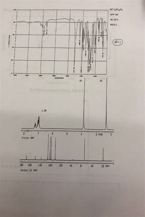Solved Section C344 Spectroscopy Problem Set Answer Sheet
