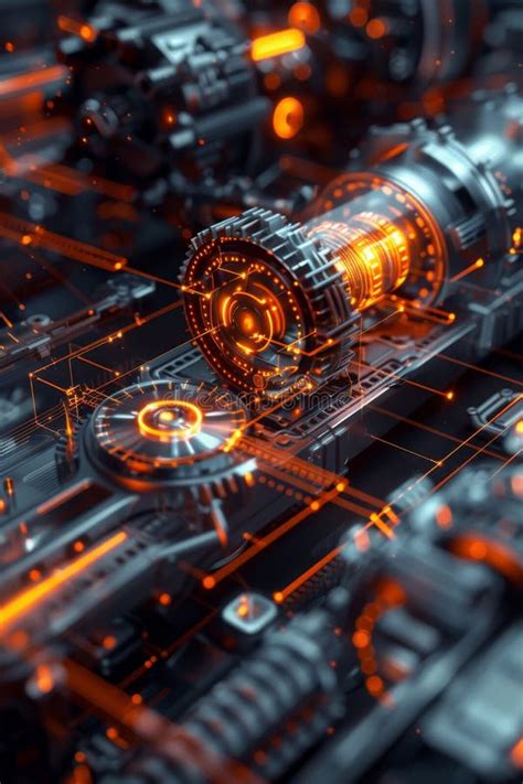 Illustration Of A System Transition Process With Flowcharts And Diagrams Stock Illustration