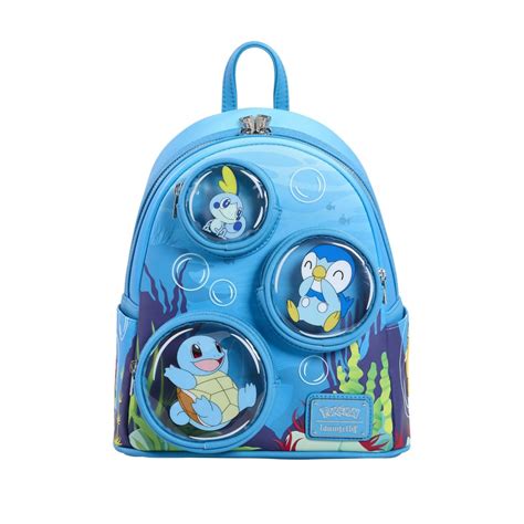 Loungefly Pokemon Squirtle Water Type Bubbles Mini Backpack Merchoid Uk