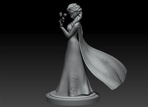 Artstation Elsa Frozen Fan Art 3d Print Model Resources