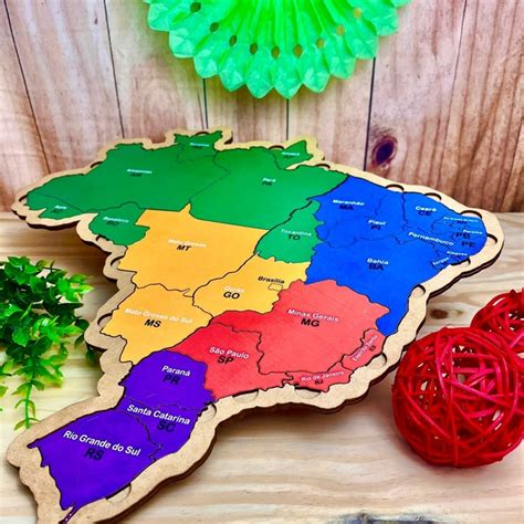 Quebra Cabeça Mapa Do Brasil Gigante