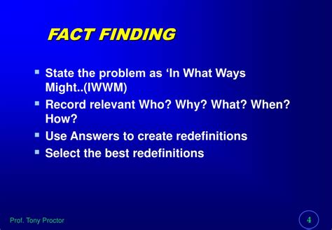 Ppt Chapter 4 Objective Finding Fact Finding And Problem Finding
