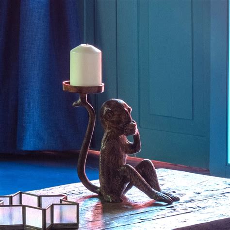 Nutty Monkey Candle Holder Peacock Life By Shabnam Gupta