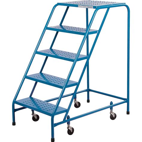Kleton Csa Certified Rolling Step Ladder 5 Steps 22 Step Width 46