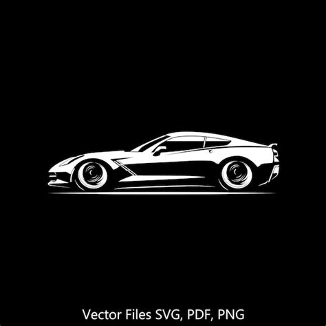 Corvette C7 Silhouette Etsy