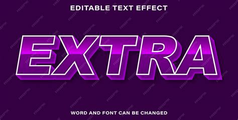 Premium Vector Extra Text Effect Premium Vector Extra Text Effect