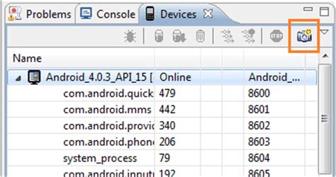 Android Take Emulator Screen Shots In Eclipse