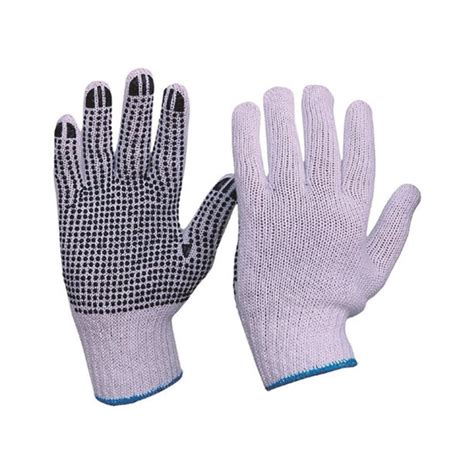 Pro Choice Knitted Polycotton Gloves With Pvc Dot Grip 12 Pairs Per
