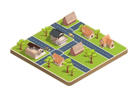 Isometric Map Navigation 39391073 Vector Art At Vecteezy