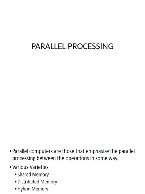 34 Classification Of Models Flynns Taxonomy Of Parallel Machin Pdf