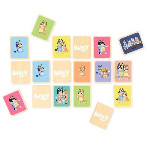 Bluey Wooden Memory Game Aussie Toys Online