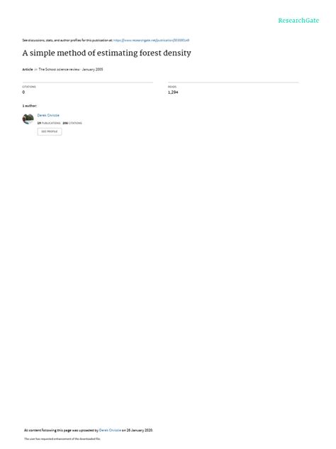 Simple Forest Density Pdf Area