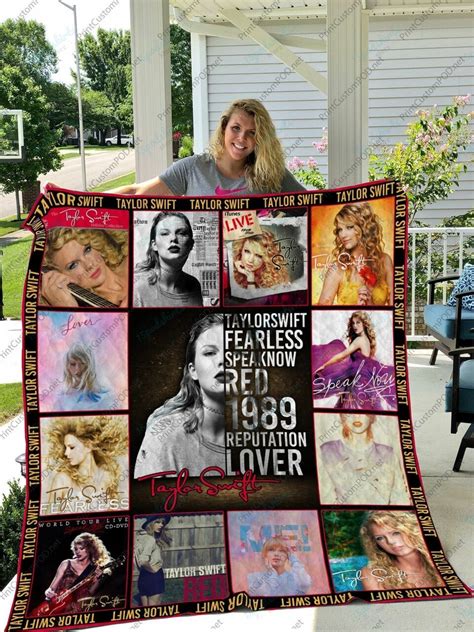 Taylor Swift Album Quilt Blanket For Fan Bluefink