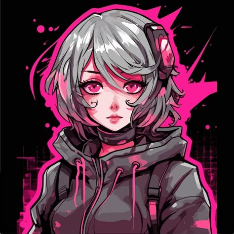 Premium Vector Anime Girl Vector Illustration For Tshirt Design