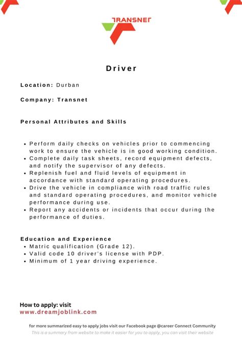 Find Sa Jobs On Linkedin 📌🔌driver Transnet Requirements Matric Grade 12 Valid Code 10…