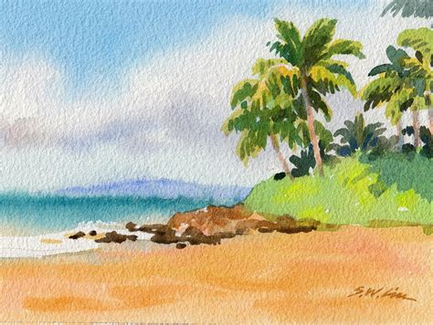 Watercolor Beach Setups At Ernest Prather Blog
