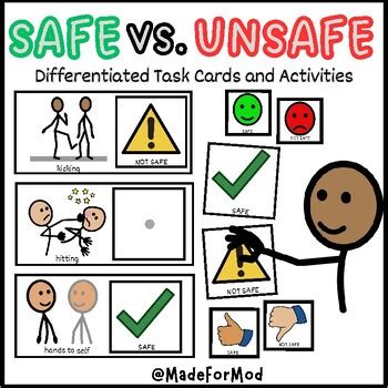 Safe Vs Unsafe Life Skills Behavior Social Skills Symbolstix Sped