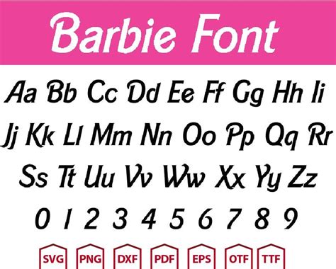 Barbie Font Svg Upp618 Artofit
