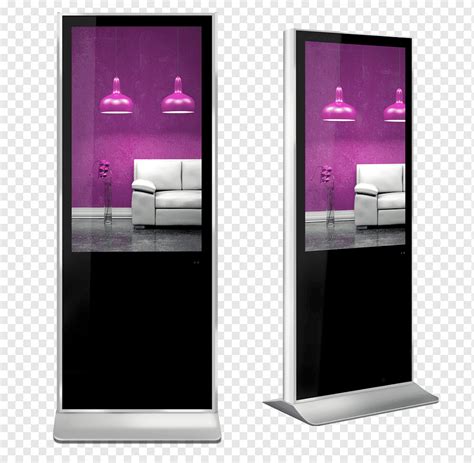 평판 디스플레이 인터랙티브 키오스크 멀티미디어 디스플레이 광고 디자인 자 디스플레이 광고 마젠타 Png Pngwing