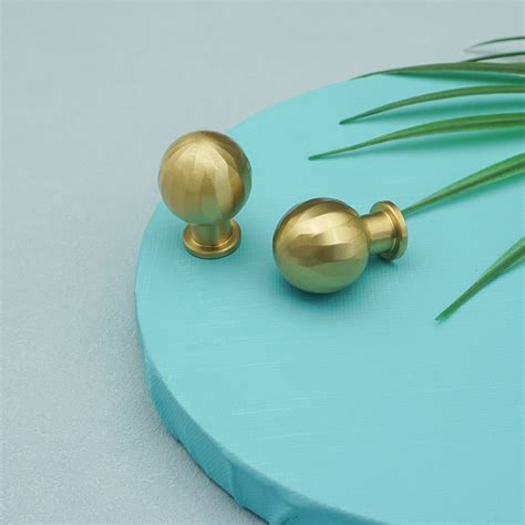 Solid Brass Knobs Unique Hammer Drawer Knobs Handles Gold Cabinet Knobs