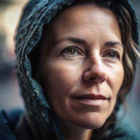 Premium Ai Image Natural Real Person Portrait And Closeup Of A Woman