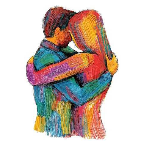 A Person Hugging Someone Drawing
