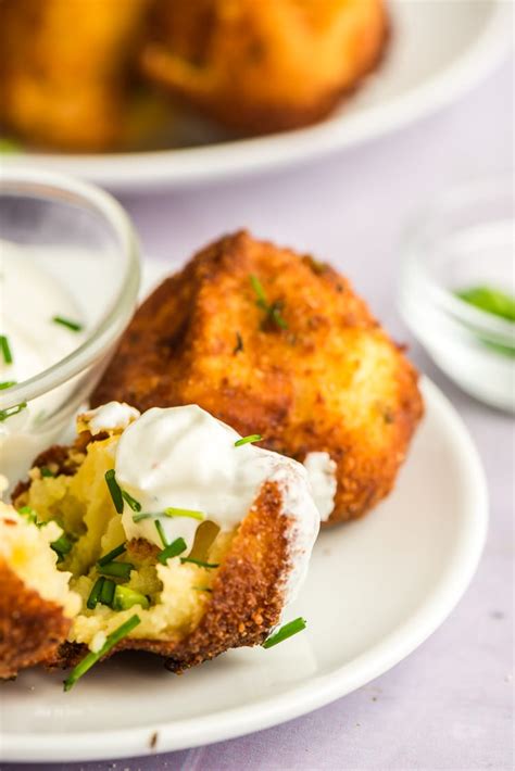 Mashed Potato Croquettes With Sour Cream Potato Croquettes Potato