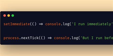 Setimmediate Vs Processnexttick In Nodejs Dev Community