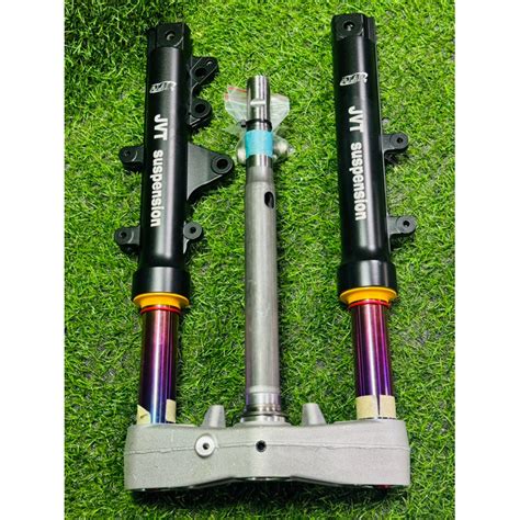 Jvt Suspension 33mm Front Shock Titanium W T Post For Aerox V1 V2 Shopee Philippines