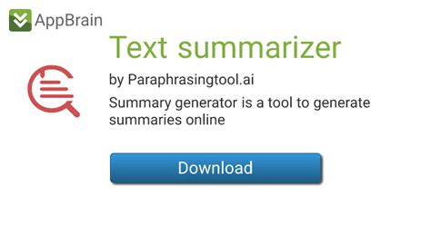 Text Summarizer For Android Free App Download
