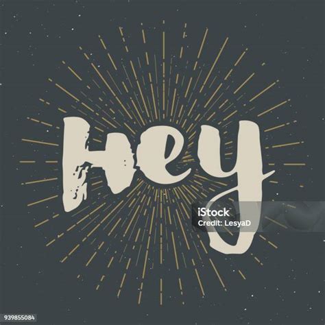 안녕하세요 문자 기호 그려진된 인사 단어를 손 그런 지 질감 벡터 일러스트 레이 션 타이 포 그래피 디자인 인쇄 빈티지 라벨 복고풍 배지 격언에 대한 스톡 벡터 아트 및