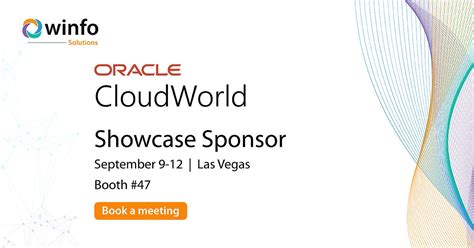 winfo is a showcase sponsor at oracle cloudworld 2024 by winfo