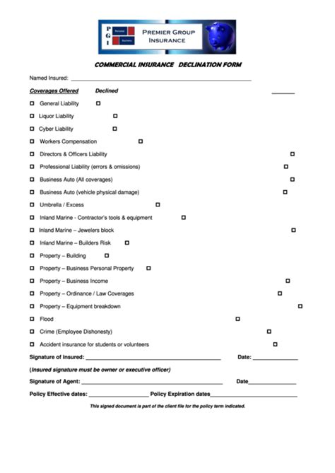 Top Unsorted Declination Forms And Templates Free To Download In Pdf Format