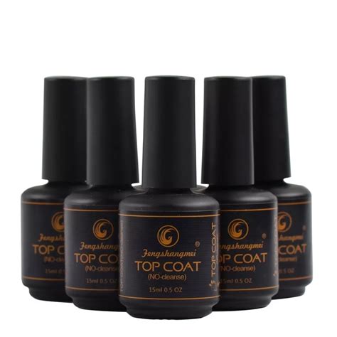 5 Unidades Top Coat Fengshangmei Pretinho Do Poder Acrigel Shopee Brasil