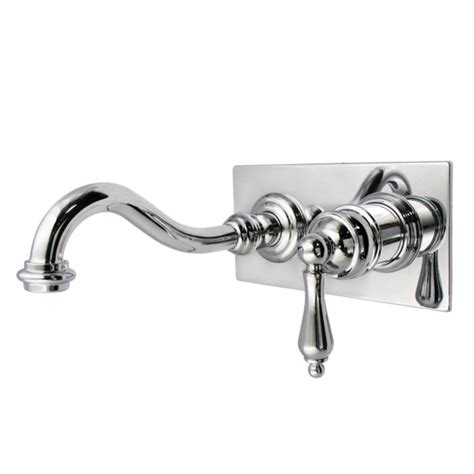 Kingston Brass Vintage Single Handle 2 Hole Wall Mount Bathroom Faucet