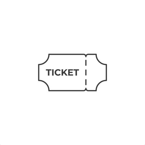 Vector Sign Of The Ticket Symbol Is Isolated On A White Background