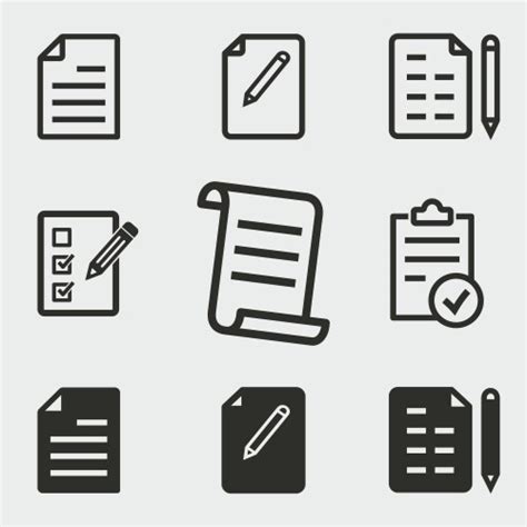Form Icons Set Royalty Free Vector Image Vectorstock