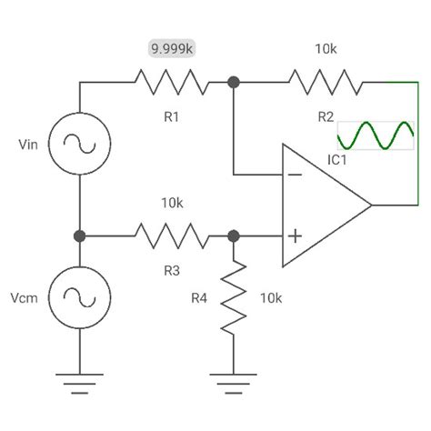 Differential Amplifier With Common Mode Signal