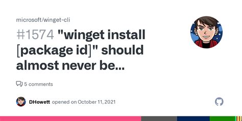 Winget Install Package Id Should Almost Never Be Ambiguous · Issue 1574 · Microsoftwinget