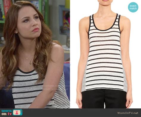 Wornontv Sofias Mixed Stripe Tank Top On Young And Hungry Aimee