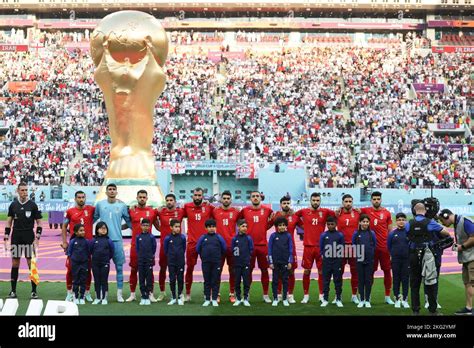 Doha Qatar 21st Nov 2022 Players Of Iran React Before The Group B