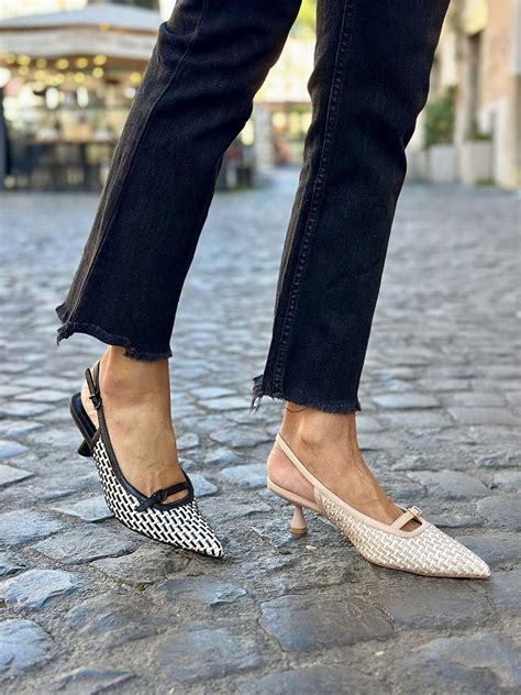 Simona Slingback In Nappa Nera Giorgia Spagnoletto Shoes