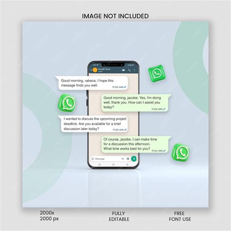 Psd Whatsapp Chat Interface Template On Mobile Phone Mockup Premium Psd