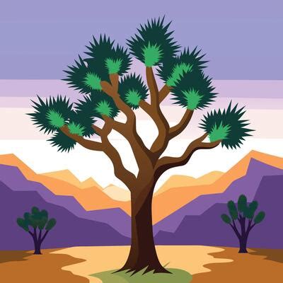 Joshua Tree Silhouette Vector Art Icons And Graphics For Free Download