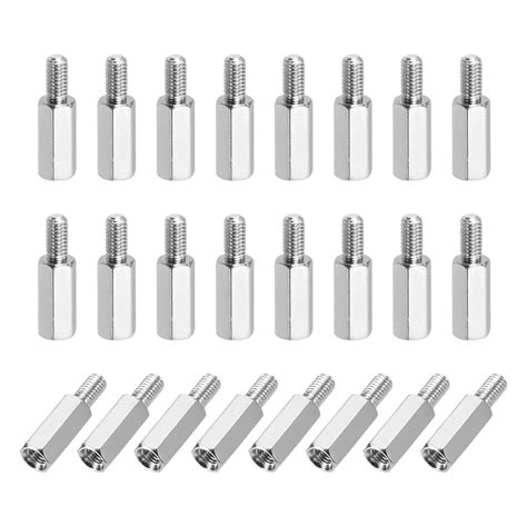 24pcs Hex Spacer Screws M3x11mm6mm Nickel Plated Motherboard