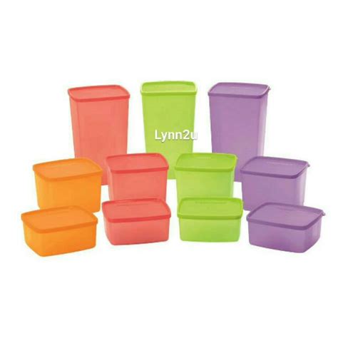 Tupperware Square Round T Set 11 Shopee Malaysia