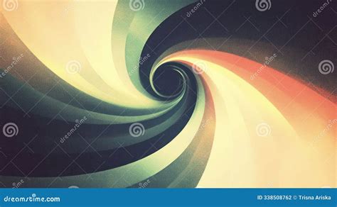 A Swirling Abstract Design Creating A Hypnotic Visual Effect With Soft Colors Stock Illustration