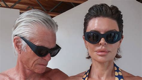 Lisa Rinna 62 Goes Topless Except For A Tie Opposite Shirtless