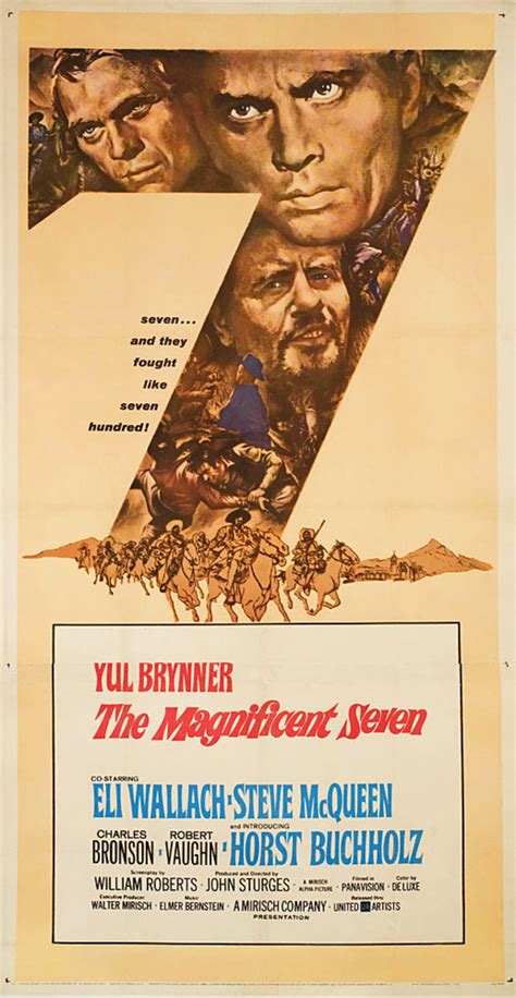 The Magnificent Seven Original 1960 U S Three Sheet Movie Poster