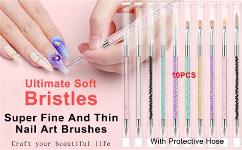 Musilan Nail Art Brushes Set10pcs Nail Brushes For Nail Art With Nail